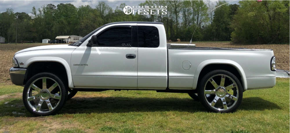 1997 Dodge Dakota with 24x10 24 OE Replicas Caddy Reps and 305/35R24 ...
