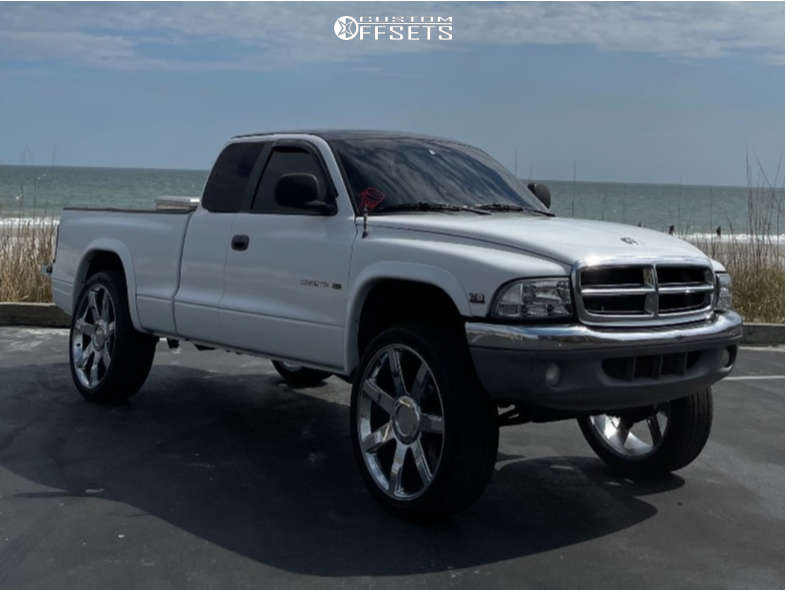 1997 Dodge Dakota with 24x10 24 OE Replicas Caddy Reps and 305/35R24 ...