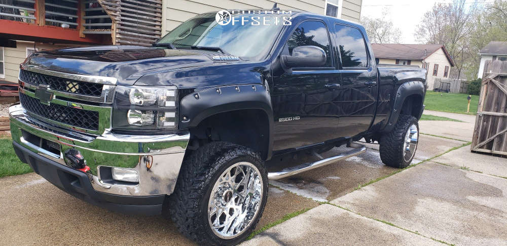 2011 Chevrolet Silverado 2500 HD with 22x12 -51 Vision Rocker 412 and ...