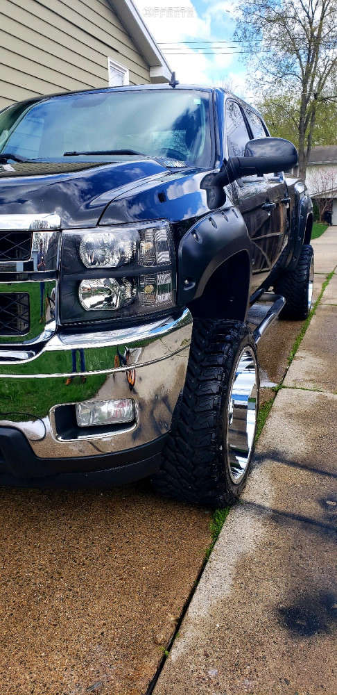 2011 Chevrolet Silverado 2500 HD with 22x12 -51 Vision Rocker 412 and ...