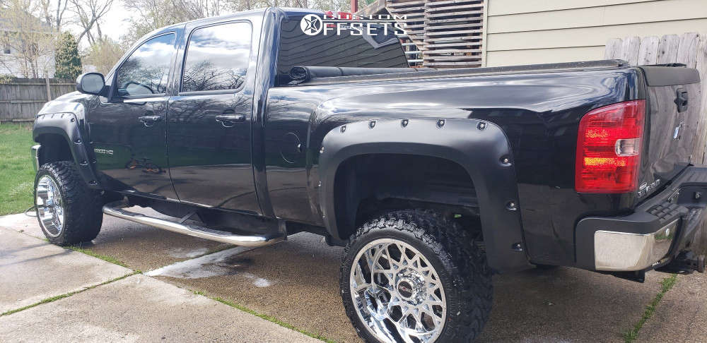 2011 Chevrolet Silverado 2500 HD with 22x12 -51 Vision Rocker 412 and ...