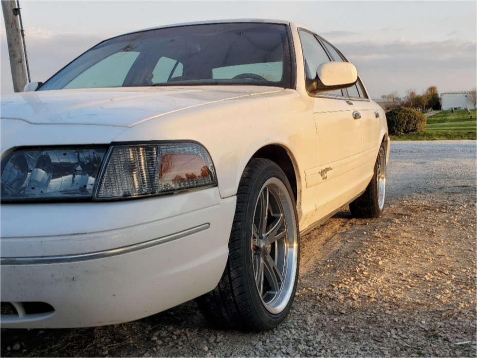 2001 Ford Crown Victoria with 20x8.5 0 Ridler 606 and 245/40R20 ...