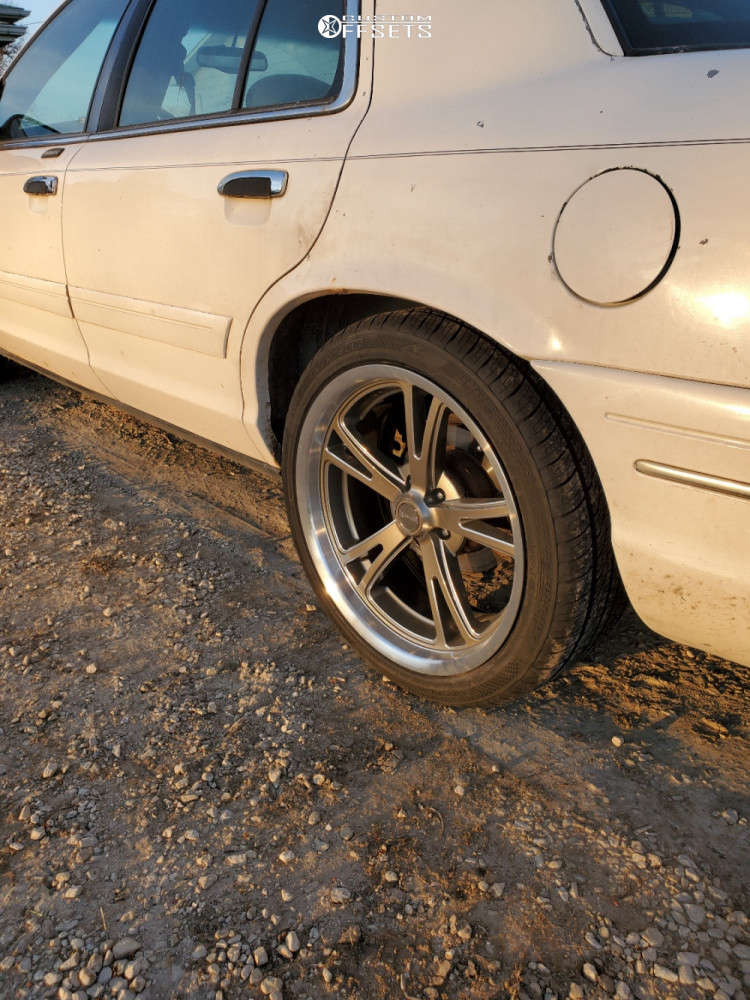 2001 Ford Crown Victoria with 20x8.5 0 Ridler 606 and 245/40R20 ...