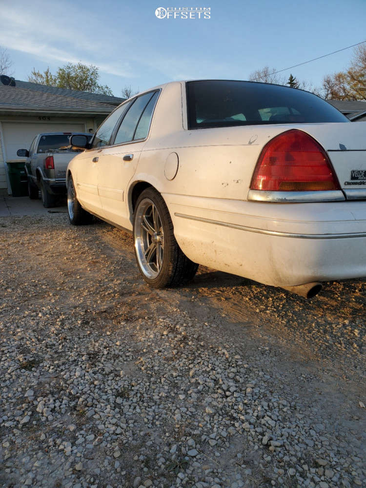 2001 Ford Crown Victoria with 20x8.5 0 Ridler 606 and 245/40R20 ...