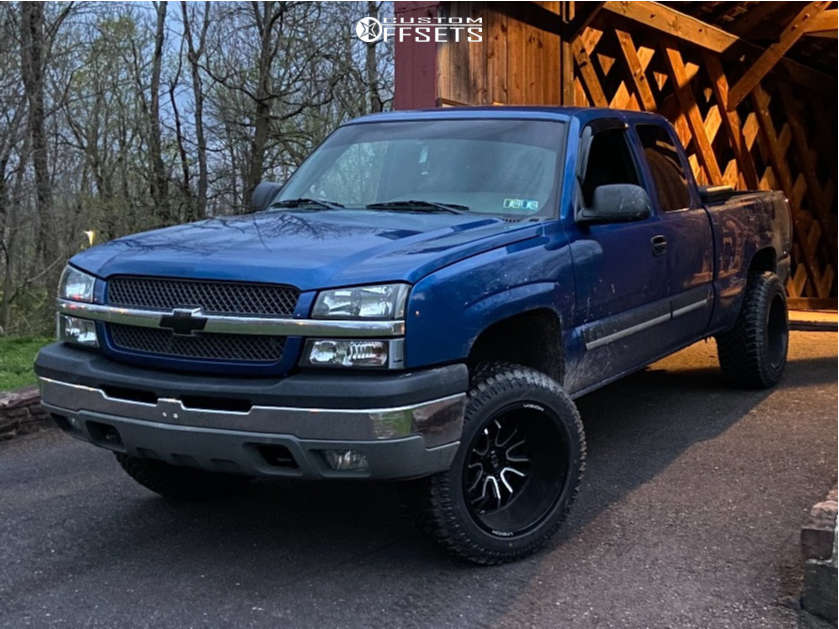 2003 Chevrolet Silverado 1500 with 20x12 -51 Vision Riot and 33/12.5R20 ...