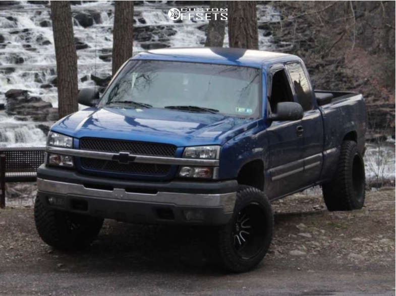 2003 Chevrolet Silverado 1500 with 20x12 -51 Vision Riot and 33/12.5R20 ...