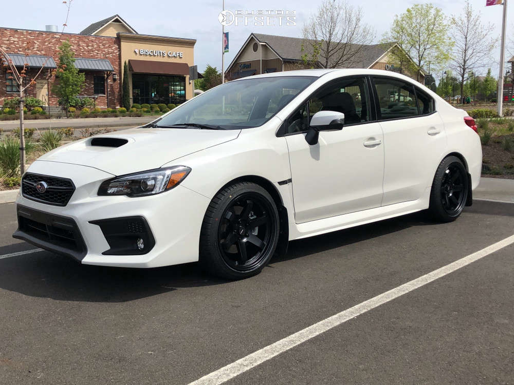 2021 Subaru WRX with 18x9.5 38 AVID1 AV6 and 245/40R18 Dunlop Sport ...
