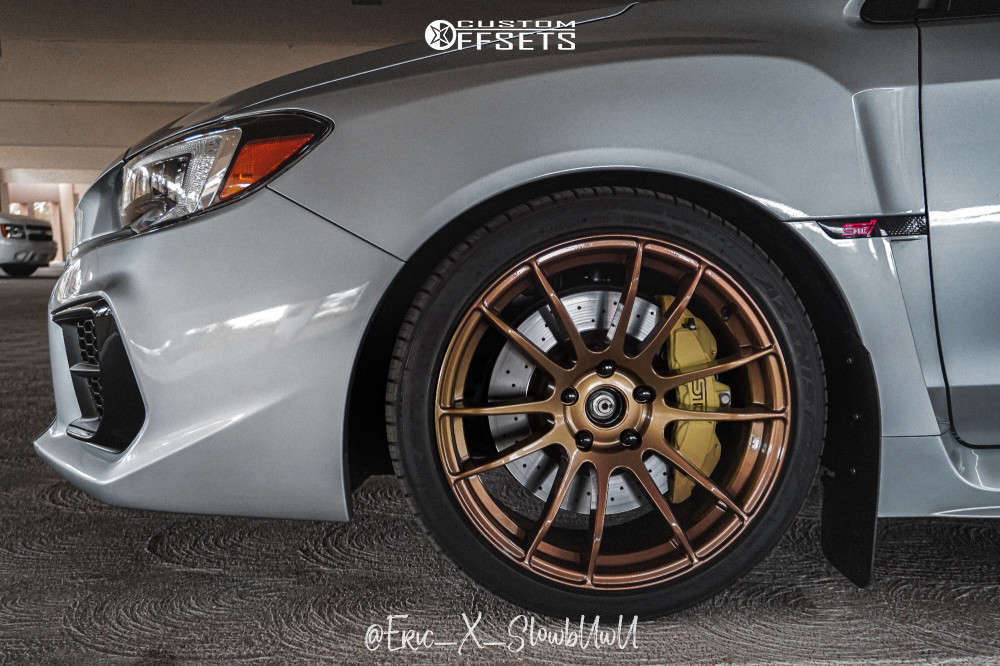 2020 Subaru WRX STI with 18x8.5 38 AVID1 AV20 and 255/35R18 Falken ...