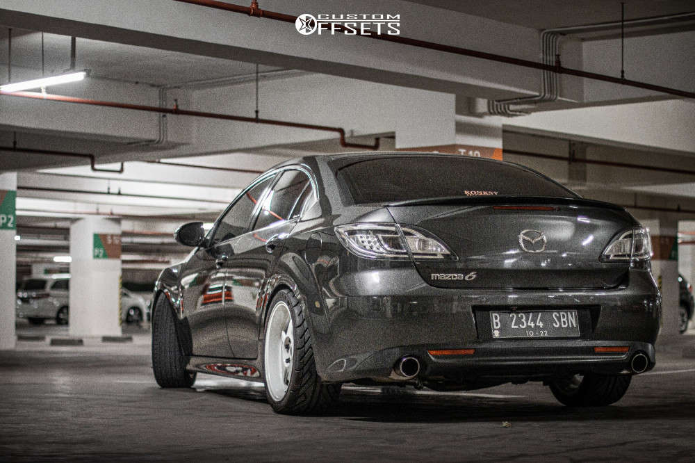 2012 Mazda 6 with 18x8 40 Desmond Regamaster and 235/45R18 Accelera Phi ...