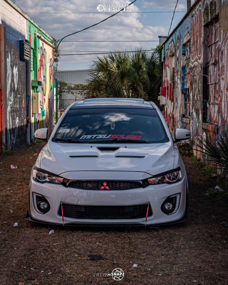 2017 Mitsubishi Lancer with 18x10 5 Brada BR-1 and 225/35R18 Nankang Ns ...