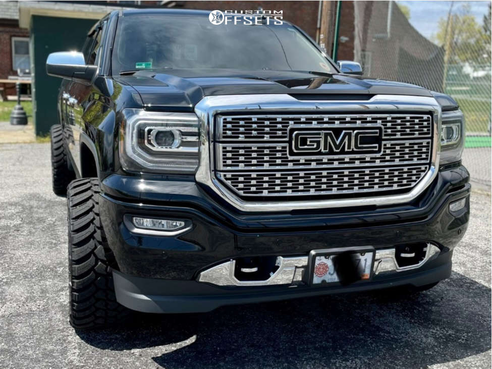 2017 GMC Sierra 1500 with 22x12 -51 Ballistic Rage and 33/12.5R22 AMP Mud Terrain Attack MT A ...