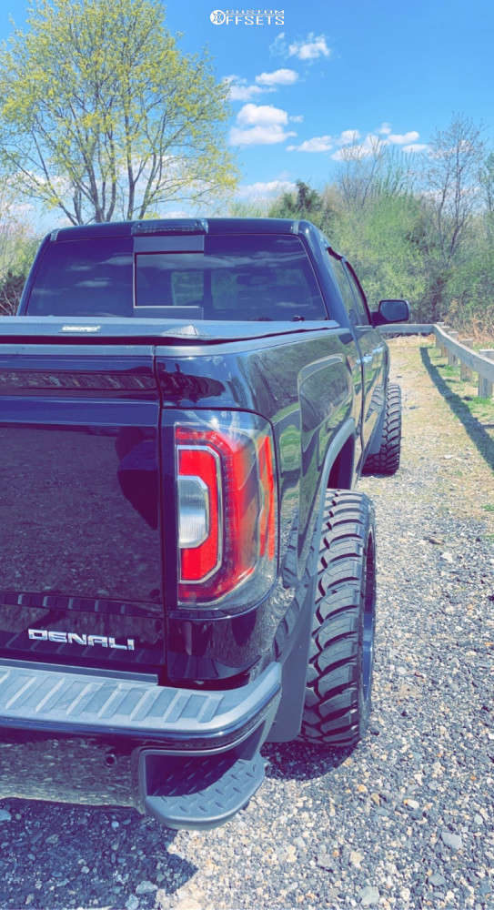 2017 GMC Sierra 1500 with 22x12 -51 Ballistic Rage and 33/12.5R22 AMP Mud Terrain Attack MT A ...