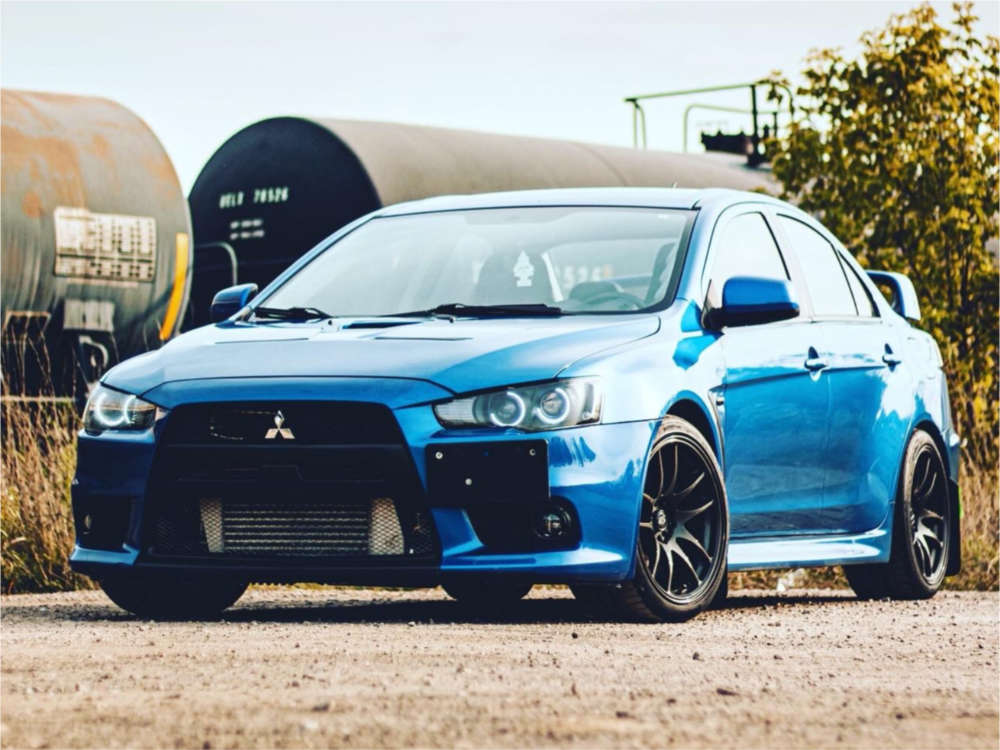 2011 Mitsubishi Lancer with 18x9.5 35 Rota Torque and 255/35R18 ...
