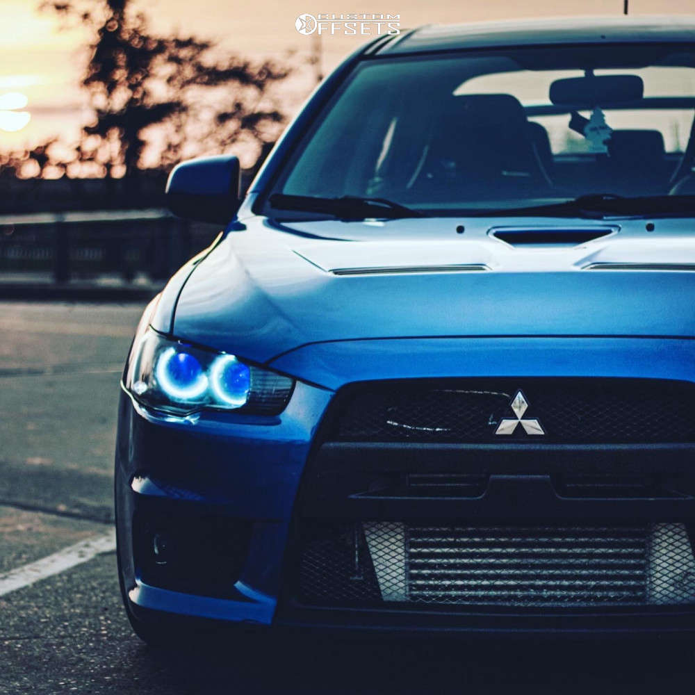 2011 Mitsubishi Lancer with 18x9.5 35 Rota Torque and 255/35R18 ...