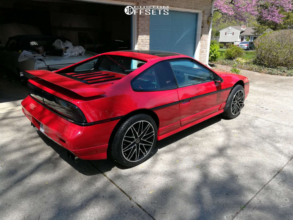 1988 Pontiac Fiero with 17x8 35 Platinum Atonement and 225/45R17 ...