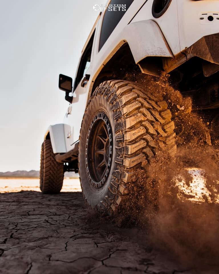 2018 Jeep Wrangler JK with 17x9 0 American Racing Ar202 and 35/12.5R17 ...