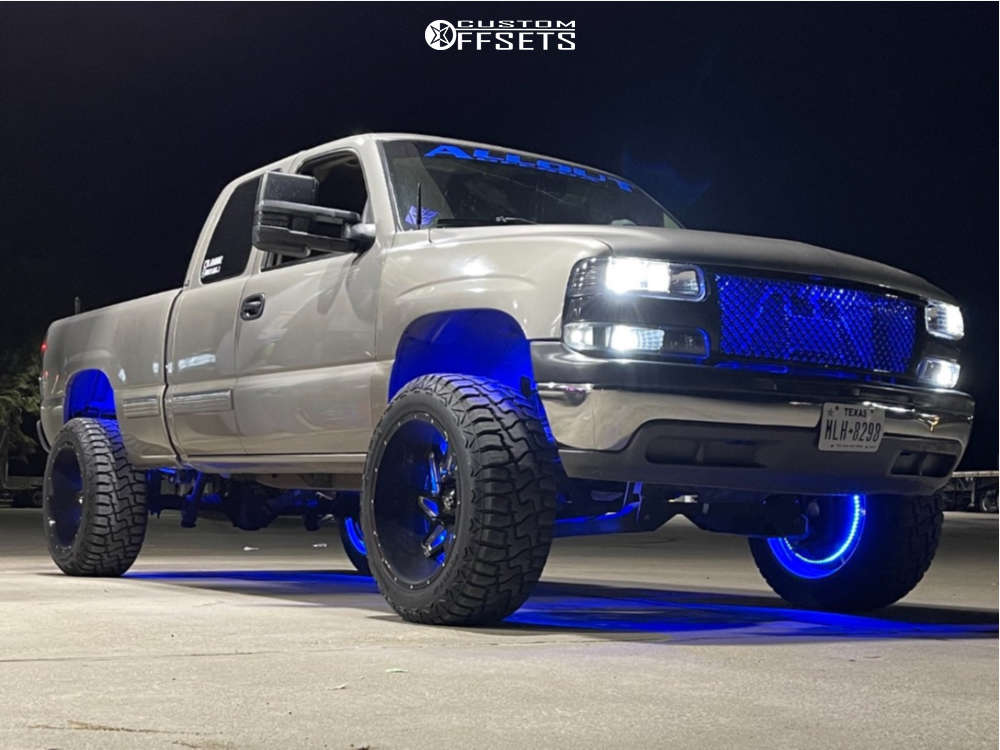 2002 Chevrolet Silverado 1500 with 22x12 -51 Vision Spyder and 35/12 ...