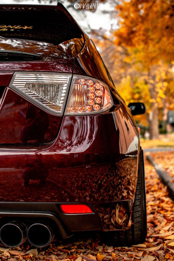2012 Subaru WRX STI with 18x9.5 22 ESR Sr05 and 225/35R18 Federal SS595 ...
