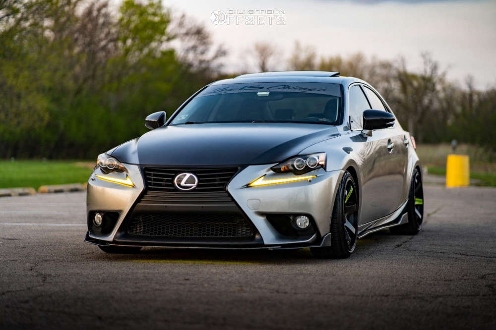 2014 Lexus IS250 with 18x9.5 35 MST Mt01 and 225/40R18 Lexani Lx-twenty ...