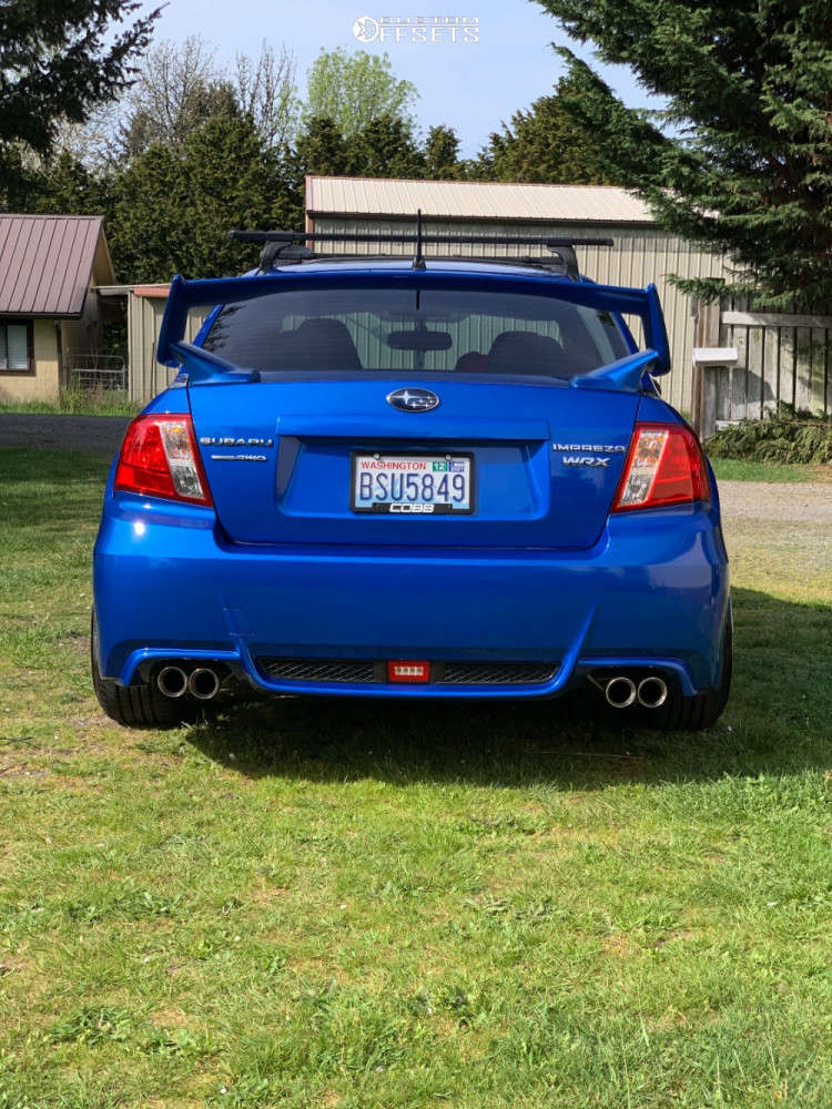 2014 Subaru WRX with 18x9.5 38 AVID1 AV40 and 245/45R18 Michelin Pilot ...
