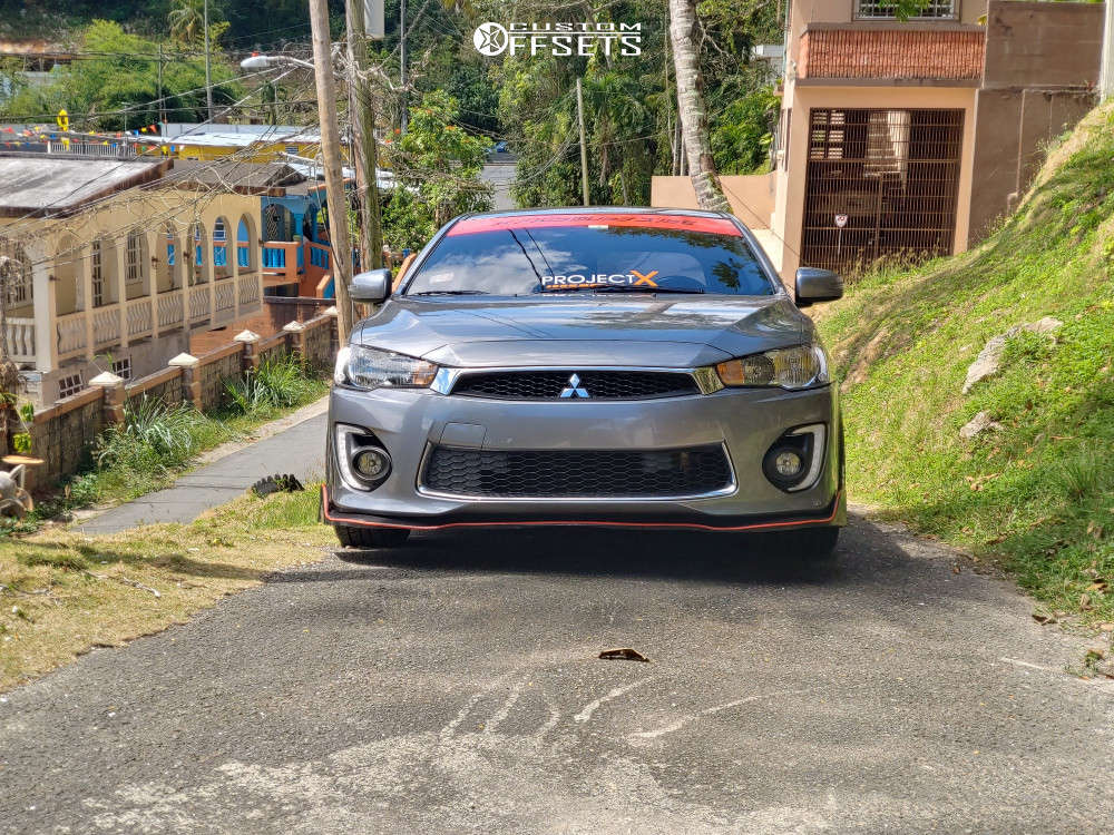 2017 Mitsubishi Lancer with 18x9.5 38 AVID1 AV6 and 225/45R18 Kumho ...