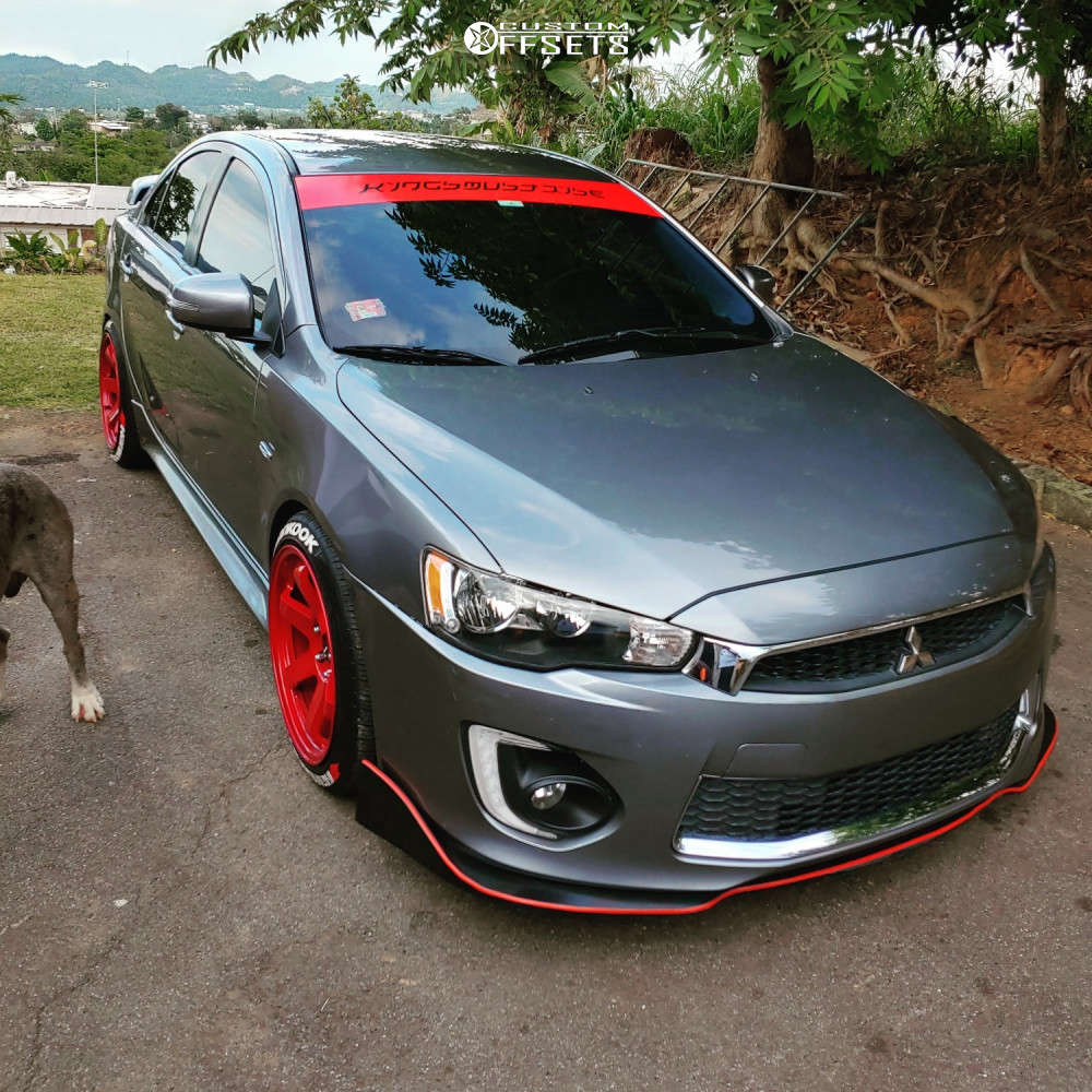 2017 Mitsubishi Lancer with 18x9.5 38 AVID1 AV6 and 225/45R18 Kumho ...
