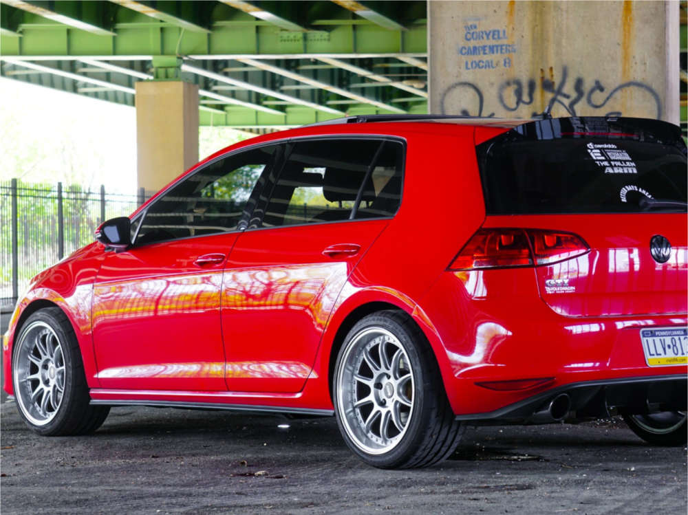 2015 Volkswagen GTI with 18x9.5 22 ESR Cs12 and 255/35R18 Firestone ...