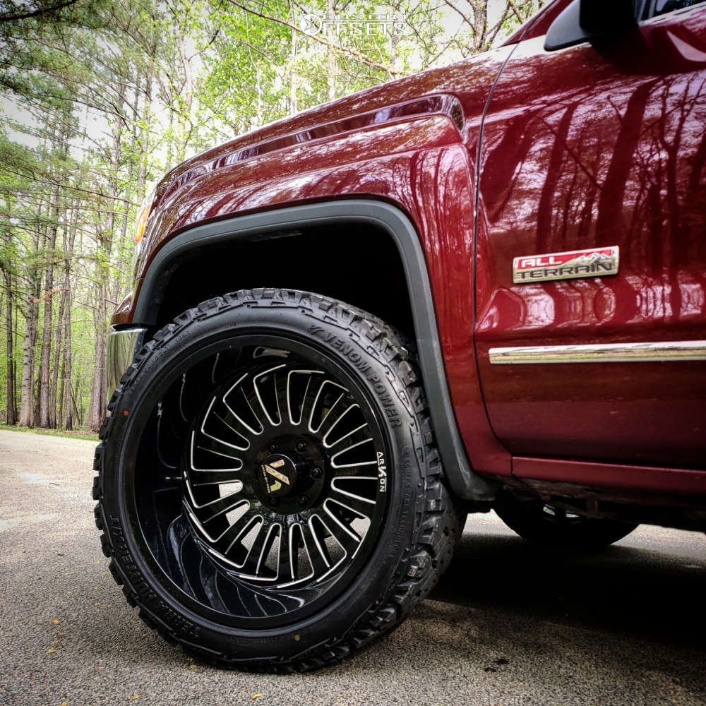 2015 GMC Sierra 1500 with 22x12 -44 ARKON OFF-ROAD Alexander and 33/12 ...