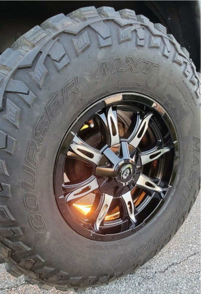 1995 Jeep Wrangler with 17x9 -12 Vision Manic and 35/12.5R17 Mastercraft Courser MXT and ...