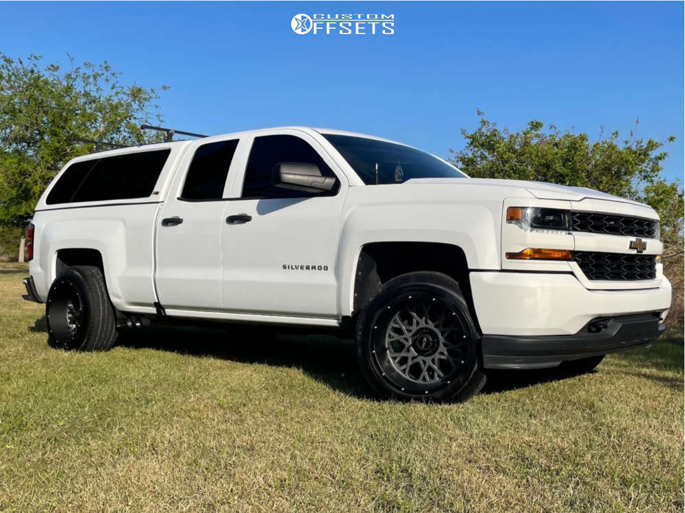 2017 Chevrolet Silverado 1500 with 20x12 -51 Vision Rocker 412 and 275 ...