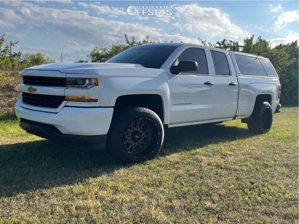 2017 Chevrolet Silverado 1500 with 20x12 -51 Vision Rocker 412 and 275 ...