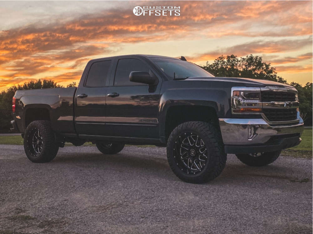 2017 Chevrolet Silverado 1500 with 20x10 0 Hostile Sprocket H108 and 33 ...