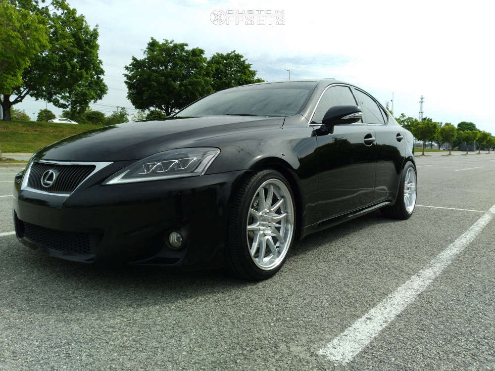 2011 Lexus IS250 with 18x8.5 35 Aodhan Ds02 and 225/45R18 Yokohama ...