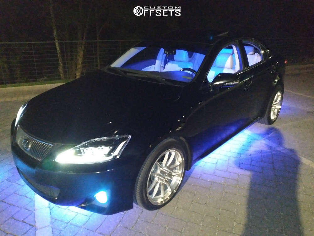 2011 Lexus IS250 with 18x8.5 35 Aodhan Ds02 and 225/45R18 Yokohama ...