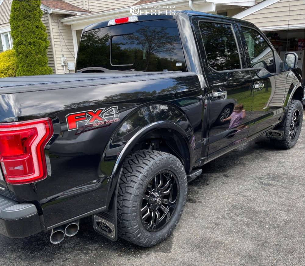 2016 Ford F-150 with 20x9 1 Fuel Sledge D595 and 295/55R20 Nitto Ridge ...