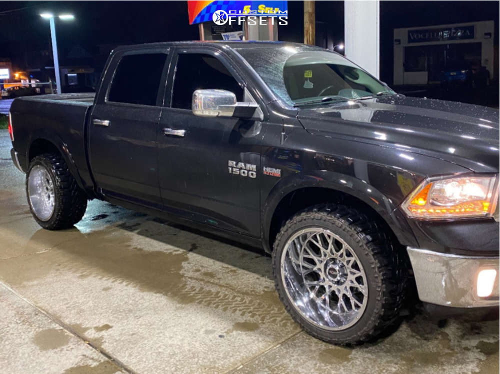 2017 Ram 1500 with 22x12 -51 Vision Rocker 412 and 33/12.5R22 Federal ...