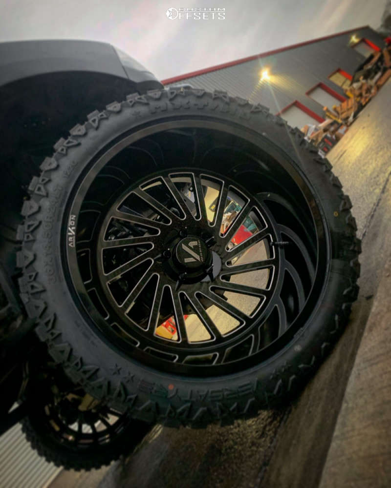 2018 Ram 1500 with 24x14 -81 ARKON OFF-ROAD Caesar and 36/14.5R24 ...