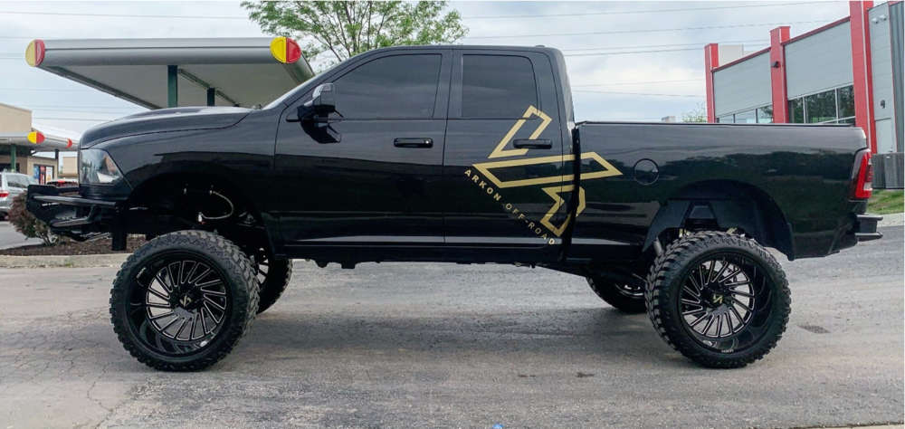 2018 Ram 1500 with 24x14 -81 ARKON OFF-ROAD Caesar and 36/14.5R24 ...