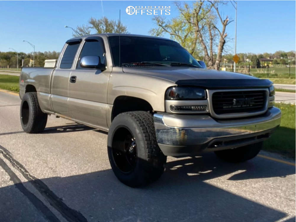2002 GMC Sierra 1500 with 20x12 -44 Hardrock Crusher H704 and 33/12 ...