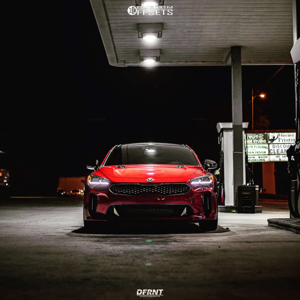 2020 Kia Stinger with 20x9 30 Rohana Rfx11 and 245/35R20 Hankook Ventus V12 Evo 2 and Lowering ...