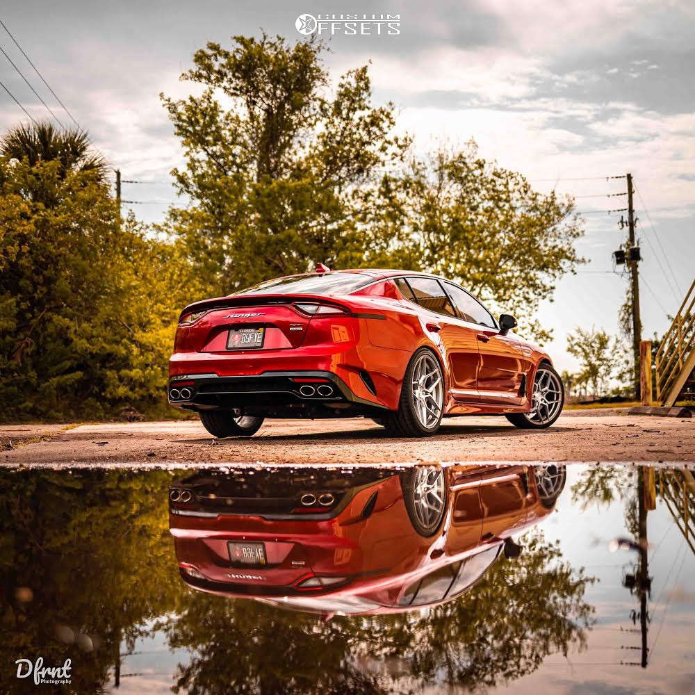 2020 Kia Stinger with 20x9 30 Rohana Rfx11 and 245/35R20 Hankook Ventus V12 Evo 2 and Lowering ...