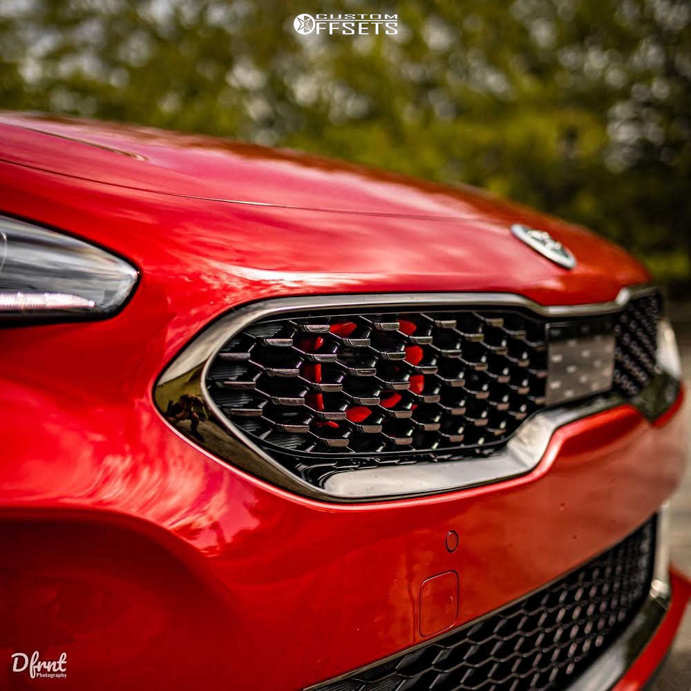 2020 Kia Stinger with 20x9 30 Rohana Rfx11 and 245/35R20 Hankook Ventus V12 Evo 2 and Lowering ...