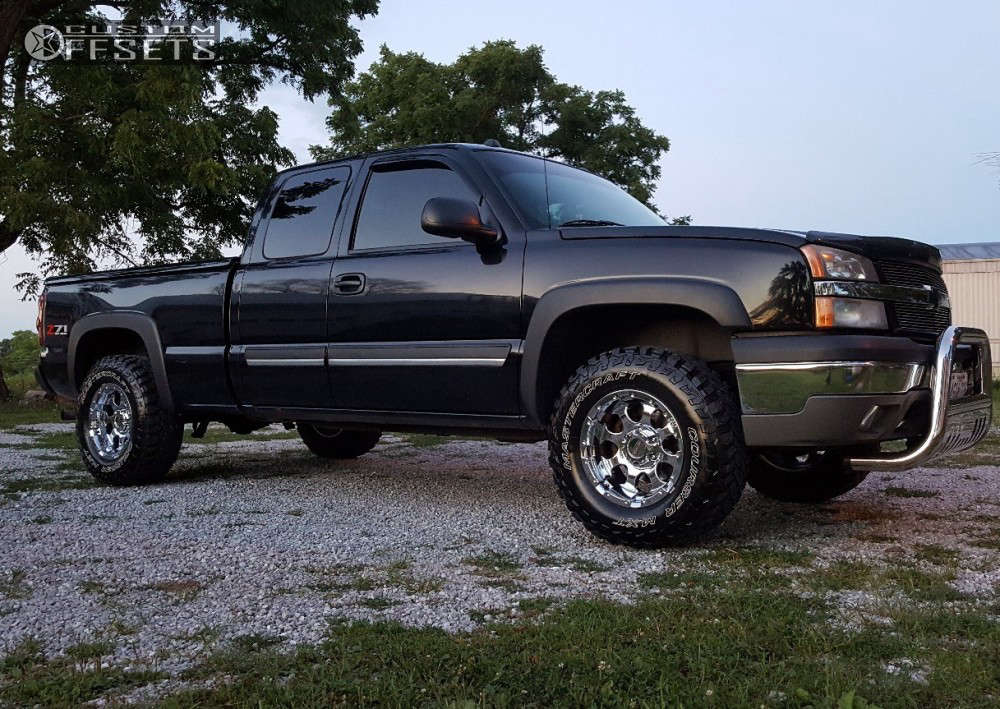 2004 Chevrolet Silverado 1500 with 17x9 -12 Moto Metal MO955 and 285 ...