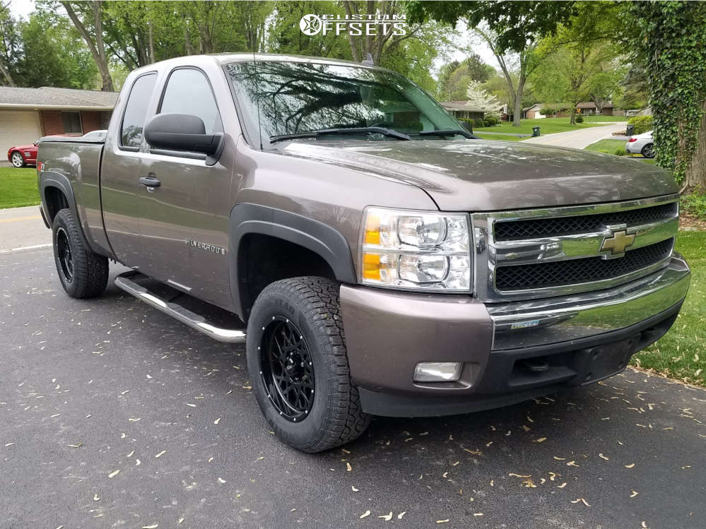 2008 Chevrolet Silverado 1500 with 18x9 12 Vision Rocker 412 and 275 ...