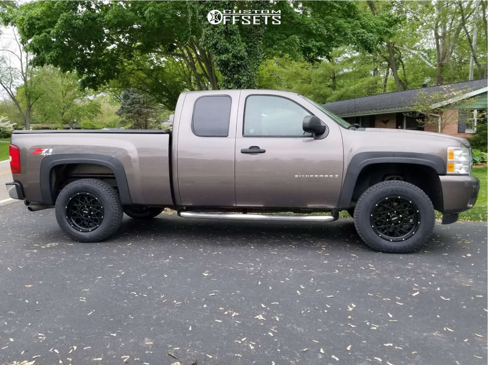 2008 Chevrolet Silverado 1500 with 18x9 12 Vision Rocker 412 and 275 ...