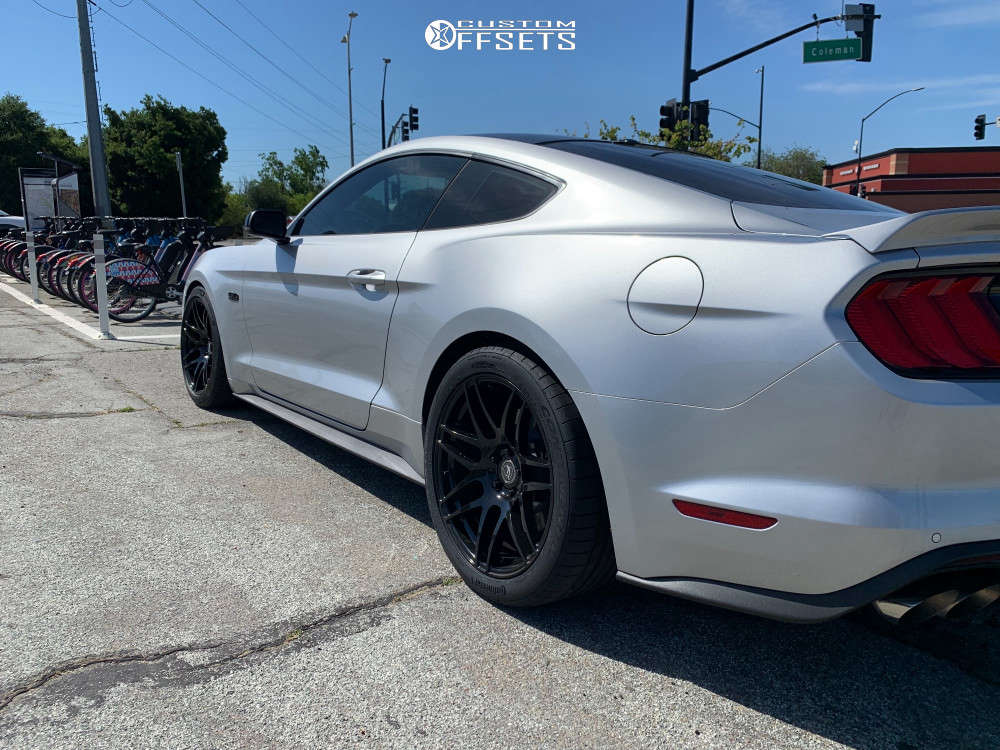 2019 Ford Mustang with 19x9.5 29 Forgestar F14 and 255/40R19 Michelin ...