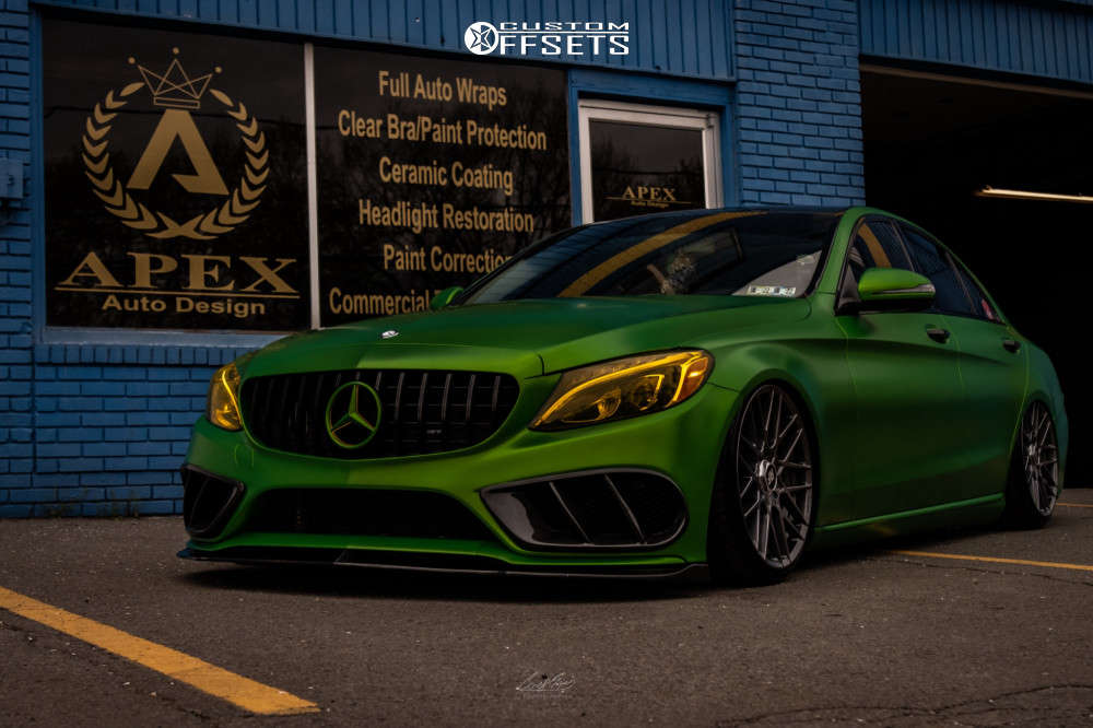 2016 Mercedes-Benz C300 with 19x8.5 35 Rotiform Rse and 215/35R19 Nitto ...