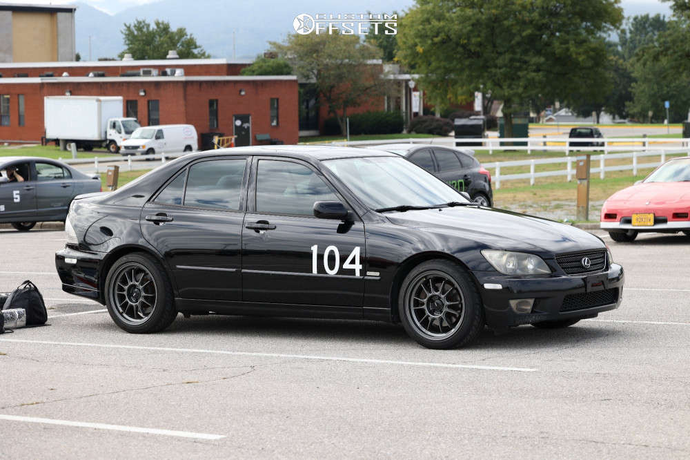2004 Lexus IS300 with 17x8 35 Konig Hypergram and 215/45R17 Bridgestone ...