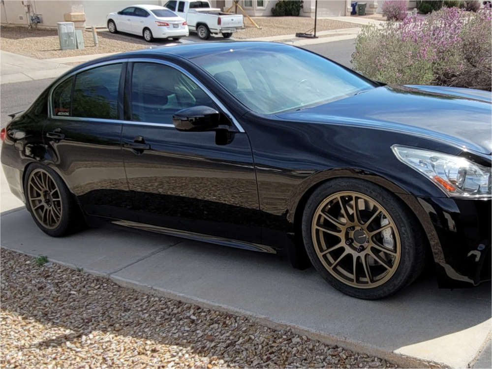 2013 INFINITI G37 with 18x9 40 Enkei Gtc01rr and 255/40R18 Michelin Pilot Super Sport and ...