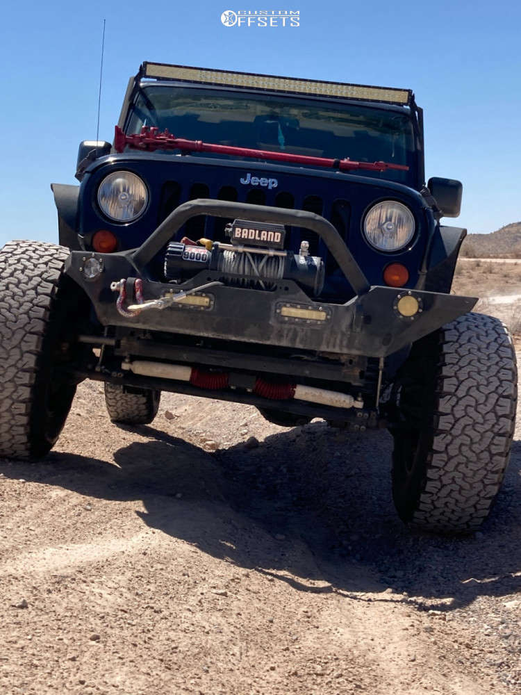 2013 Jeep Wrangler JK with 17x10 -24 Fuel Maverick and 35/12.5R17 BFGoodrich All Terrain Ta Ko2 ...